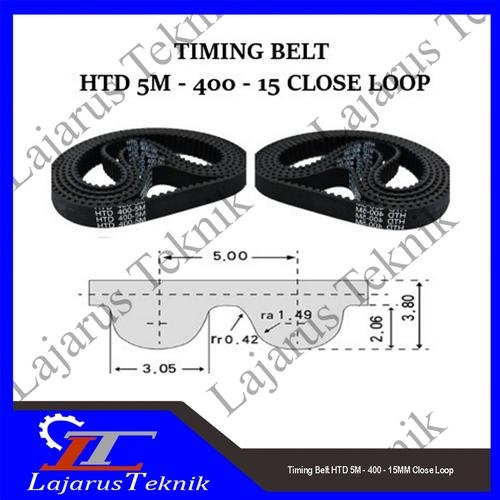 Jual Timing Belt HTD 5M - 400 - 15MM Close Loop - Kota Cimahi - lajarus teknik | Tokopedia