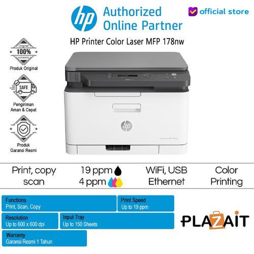 Promo Printer HP Color LaserJet MFP 178nw - Print Scan & Copy Wi-Fi Cicil 0% 3x - Kota Medan ...