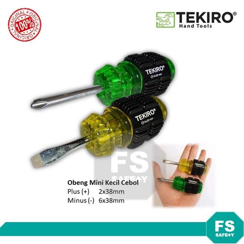 Jual Obeng Mini Kecil Cebol Tekiro Plus 2x38mm Min 6x38mm Original ...