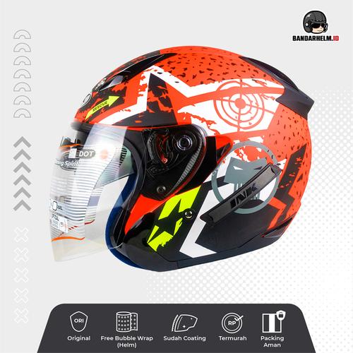Jual Helm INK Metro 2 Motif #3 Red Fluo - M - Kota Bandung - BANDARHELM ...