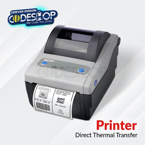 Jual Printer Label Barcode SATO CG408TT Direct Thermal Transfer USB RS ...