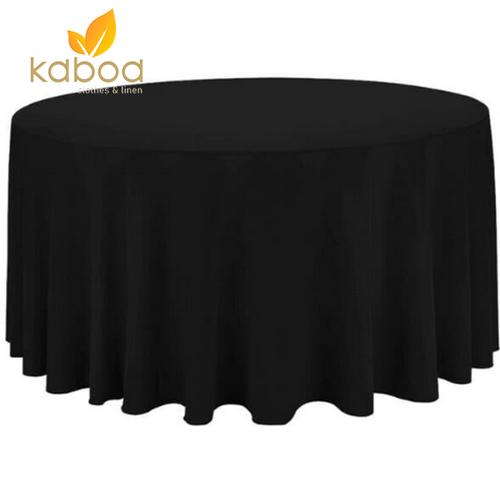 Jual Round table cloth/taplak meja black full cotton/damask diameter ...