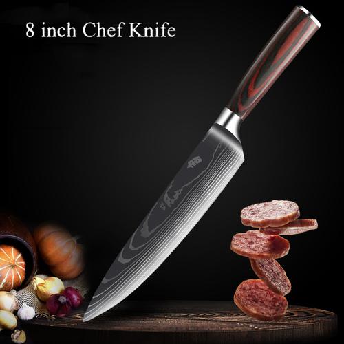 Promo PISAU DAPUR DAMASKUS PATTERN SUPER TAJAM KITCHEN CHEF KNIFE 7 ...