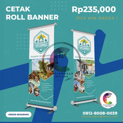 Jual Roll Up Banner 60 x 160 cm Alumunium Laminating glossy / doff ...
