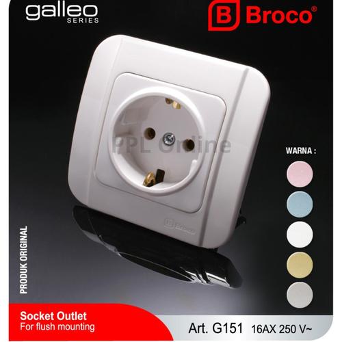 Jual Broco Stop Kontak CP Galleo G154-55S - Snow White Putih - Kota Semarang - PPLOnline | Tokopedia