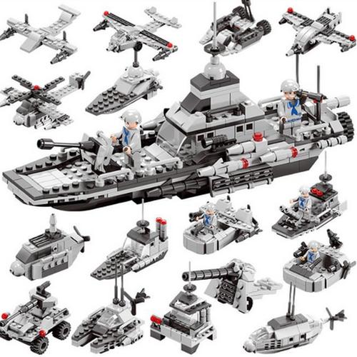 Jual Set Mainan Blok Balok Lego Susun Rakit Kapal Kendaraan Militer ...
