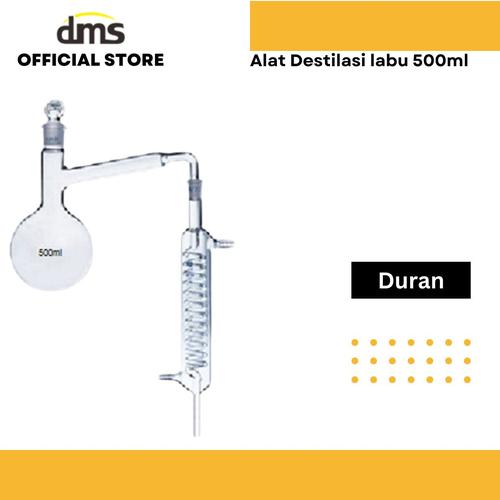 Jual Alat Destilasi labu 500ml lengkap dengan kondensor Spiral - Kab ...