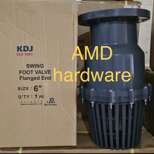 Jual SWING FOOT VALVE FLANGE END PVC KDJ TAIWAN ORIGINAL 2 3 4 5 6 8 Inchi - UKURAN 2,5 inch ...