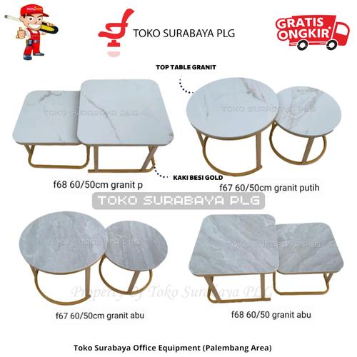 Jual Meja Tamu Batu Granit Coffee Table Meja Tamu Bulat Marmer ...