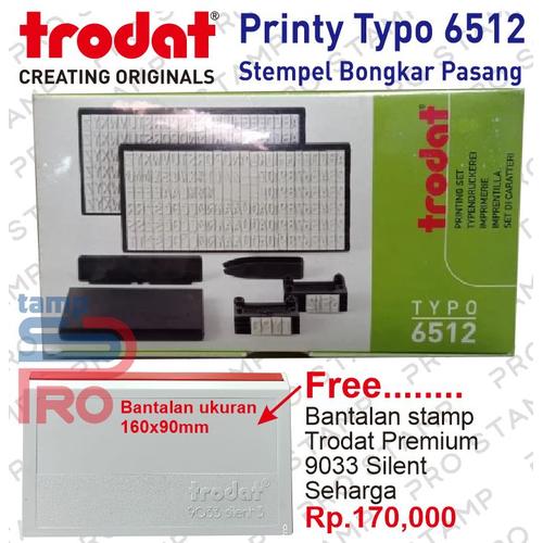 Jual Stempel Trodat Typo 6512 Printing Set / Stempel Bongkar Pasang ...