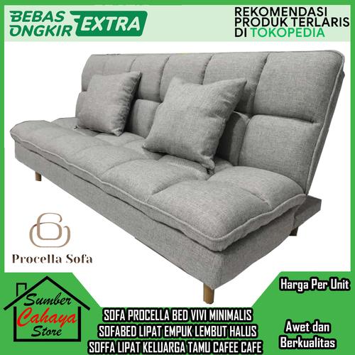 Jual [Kargo] SOFA PROCELLA BED VIVI MINIMALIS SOFABED LIPAT EMPUK TAMU ...