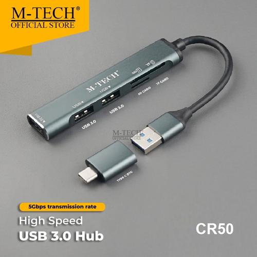 Jual USB Hub + Card Reader M-Tech CR50 with OTG Type C - Jakarta Barat ...