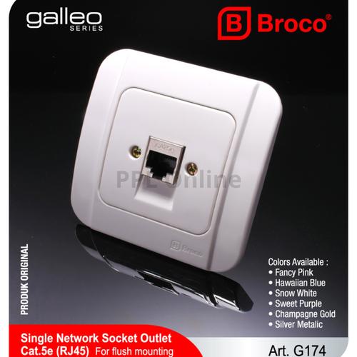 Jual Broco Stop Kontak Data CAT 5 Galleo G174-55S White Outlet Data ...