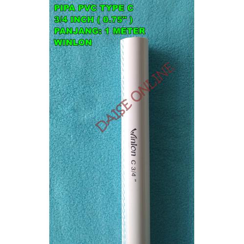 Jual PIPA PVC TYPE C (TIPIS) WINLON 3/4 PANJANG 1M - Kab. Sidoarjo ...