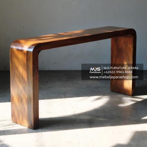 Jual Meja Konsul Round Corner Sudut Lengkung Kayu Solid Trembesi - Kab ...