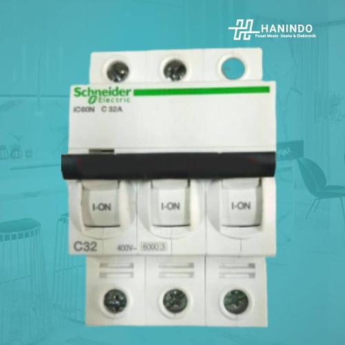 Jual MCB iC60N 3P 32A A9F74332 Schneider - Kota Bandung - HANINDO MESIN | Tokopedia