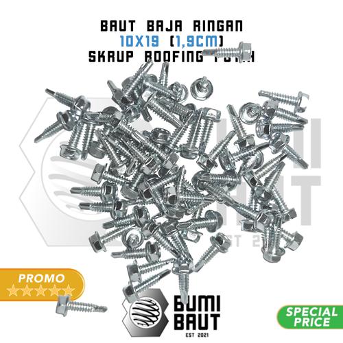 Jual Sekrup Roofing Putih 10 x 19 (1,9 cm) / Baut Baja Ringan / Kanopi ...