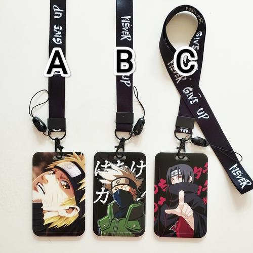 Jual Naruto Anime ID Card Holder Lanyard 1 Naruto Kakashi Itachi Name ...