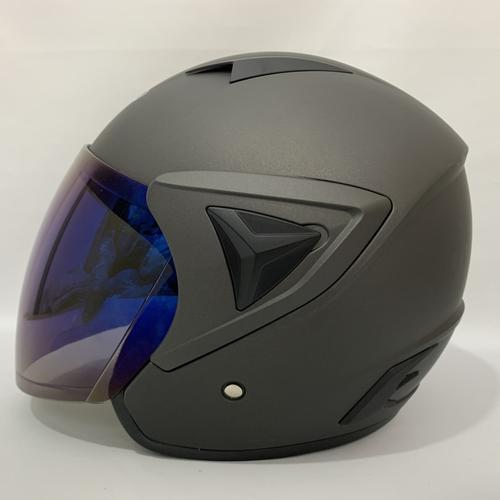 Jual Helm JP13 Polos Abu Abu Doff Solid Half Face Helm Dewasa SNI ...
