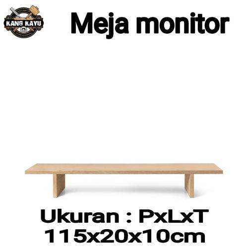 Jual Meja monitor kayu stand monitor komputer meja pc gaming meja kayu ...