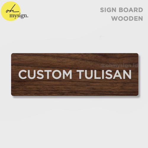 Jual Custom Tulisan Sign Board Kayu Kustom Print UV Papan Tempel Wooden ...
