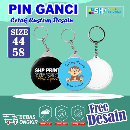 Jual Pin Gantungan Kunci Custom Souvenir Pin Ganci 44 & 58 Glossy ...