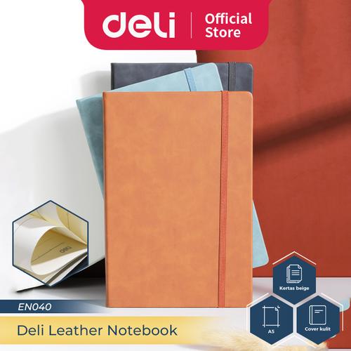 Jual Deli Leather Notebook Buku Catatan A5 Sampul Kulit 96 120 Lembar ...