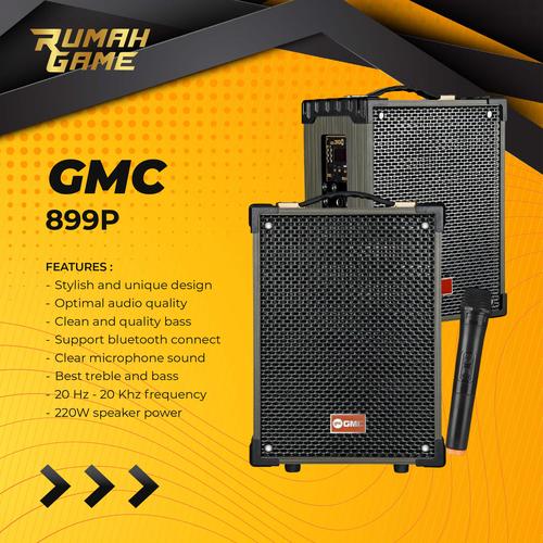 Jual Speaker Portable GMC 899P Bluetooth Karaoke 2 Mic Wireless High ...