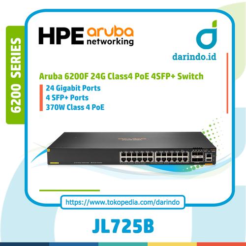 Jual Aruba 6200F 24G Class4 PoE 4SFP+ 370W Switch [JL725B] - Jakarta Pusat - Darindo ...