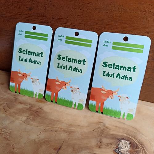 Jual kartu ucapan selamat idul adha hang tag eid mubarak qurban ...