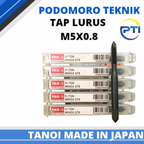 Jual TAP LURUS M5X0.8 PO OX P2 MEREK TANOI MADE IN JAPAN - Kab. Bekasi ...