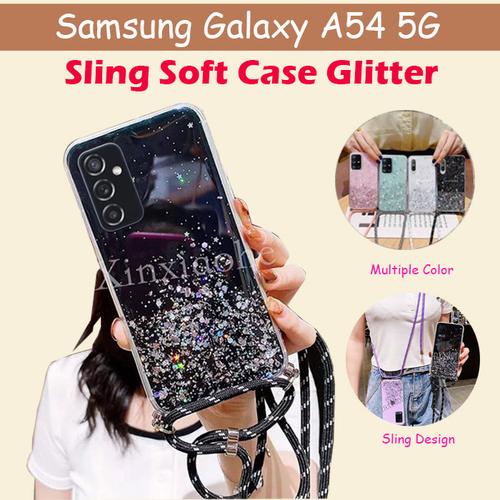 Jual Samsung Galaxy A54 5G SLING CASE TALI GLITTER SOFT CASING SILICONE ...