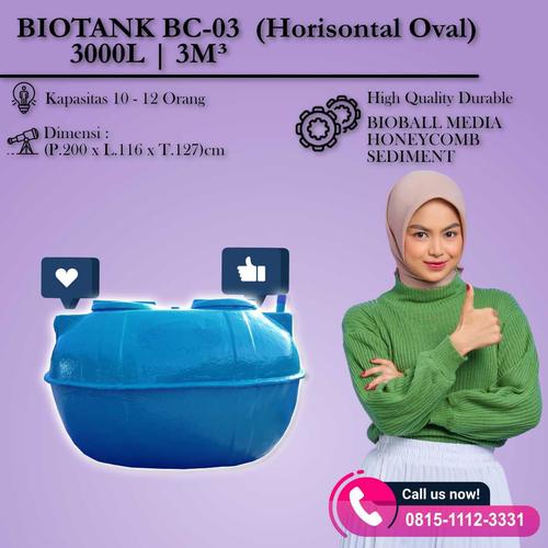 Jual TANGKI HORIZONTAL FIBER KAPASITAS 3000 LITER 3M3 / BIOFIL ...