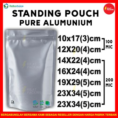 Jual Kemasan standing pouch pure alumunium foil ziplock makanan ...