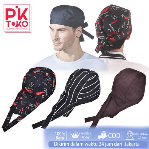 Jual Topi Koki Pirate, Cocok Untuk Dapur, Pabrik, Restoran, Dan Cafe - Merah Pepper - Kab ...
