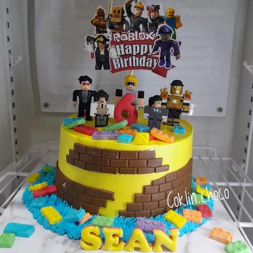 Jual Roblox cake birthday/ kue ulang tahun roblox mainan/custom cake ...