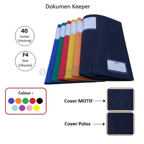 Jual Map Plastik / Dokumen Keeper / Clear Holder F4 Folio 40 Lembar ...