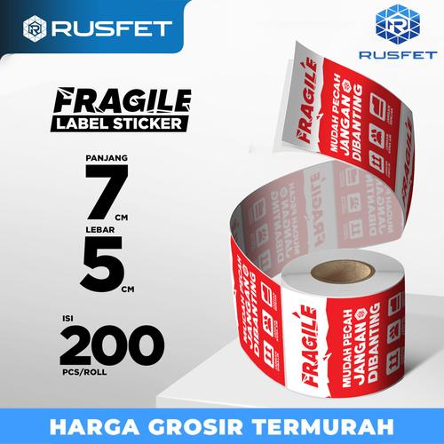 Jual Stiker fragile jangan di banting stiker label pengiriman 7cm x 5cm ...