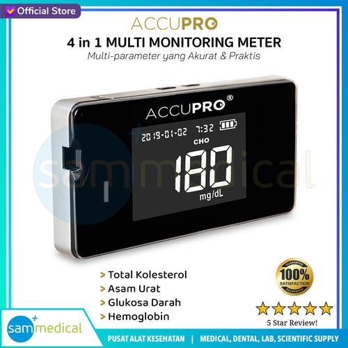 Jual ACCUPRO 4 in 1 Multicheck Cek Gula,Choles ,Asam Urat& HB Meter ...