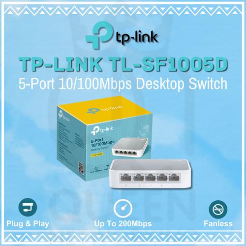 Jual TP-LINK TL-SF1005D 5-Port 10/100Mbps Desktop Switch - Jakarta Pusat - Queen Networking ...