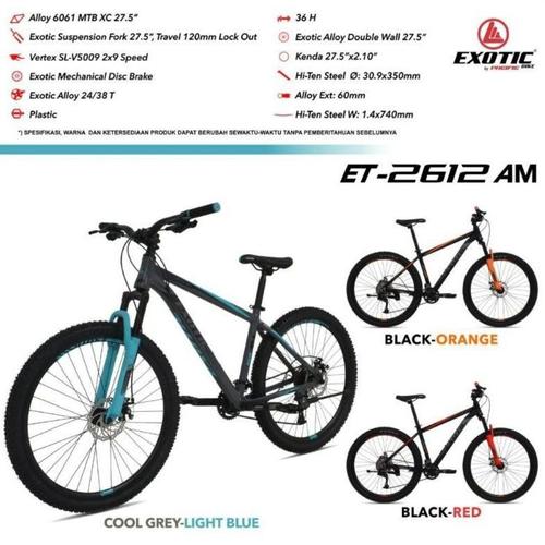 Jual Sepeda MTB Ukuran 26 / 27,5" Alloy Exotic ET 2612 AM ForkLock ...