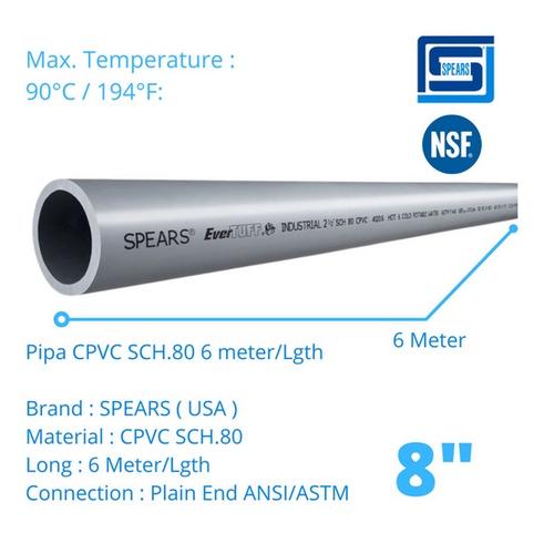 Jual Pipa CPVC Sch 80 Size 8 Inch Spears - Jakarta Timur - Phoenix888 ...