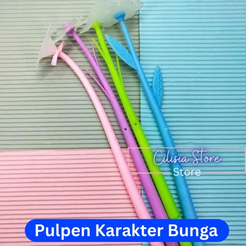 Jual Pulpen Gel Motif Bunga / Pulpen Bunga Unik / Ballpen Flower [1 PCS ...