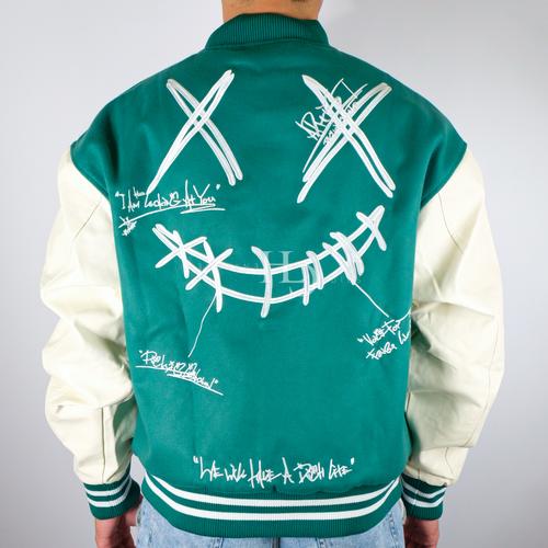 Promo Ricky is Clown Deconstructed Varsity Jacket Green - L (L64 x P69 ...