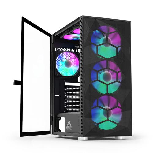 Jual Case PC Gaming Montech X3 Mesh Black Free 6 Fan RGB ATX Gaming ...