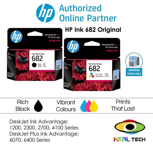 Promo Tinta HP 682 Black / HP 682 Tricolor Original Ink Cartridge ...