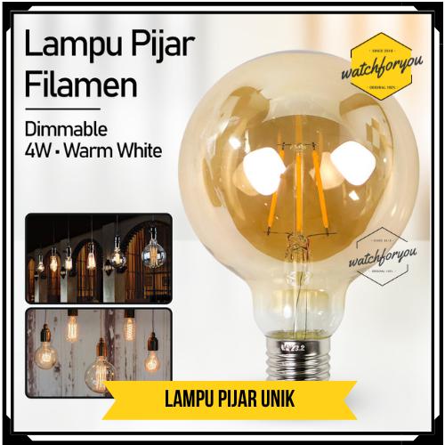 Jual Lampu Pijar Filament Bohlam Edison Vintage 4W Warm White Bulb E27 ...