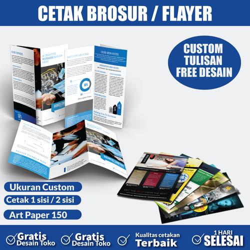 Jual Cetak Brosur atau Flayer promosi ukuran A4, A5, A6 custom free desain 1 hari selesai MURAH ...