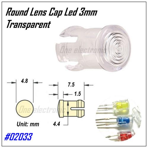 Jual Led Holder Clear 3mm Transparent Round Lens Cap Bulat Bening ...