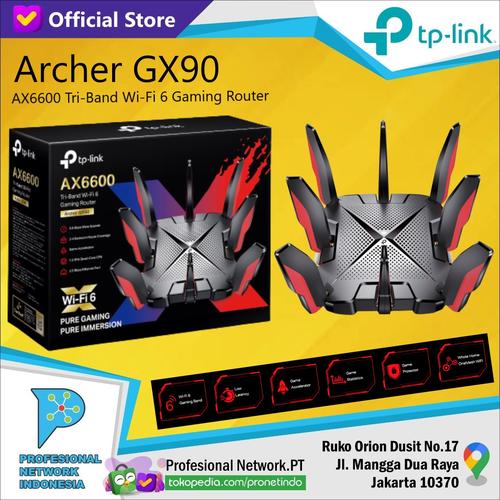 Promo TP-LINK Archer GX90 AX6600 Tri-Band Wi-Fi 6 Gaming Router OneMesh ...
